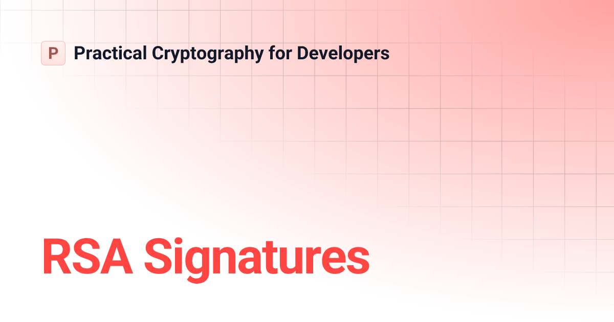 RSA Signatures | Practical Cryptography for Developers